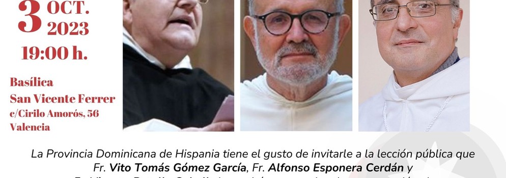 Lección pública de Maestros en Sagrada Teología - dominicos