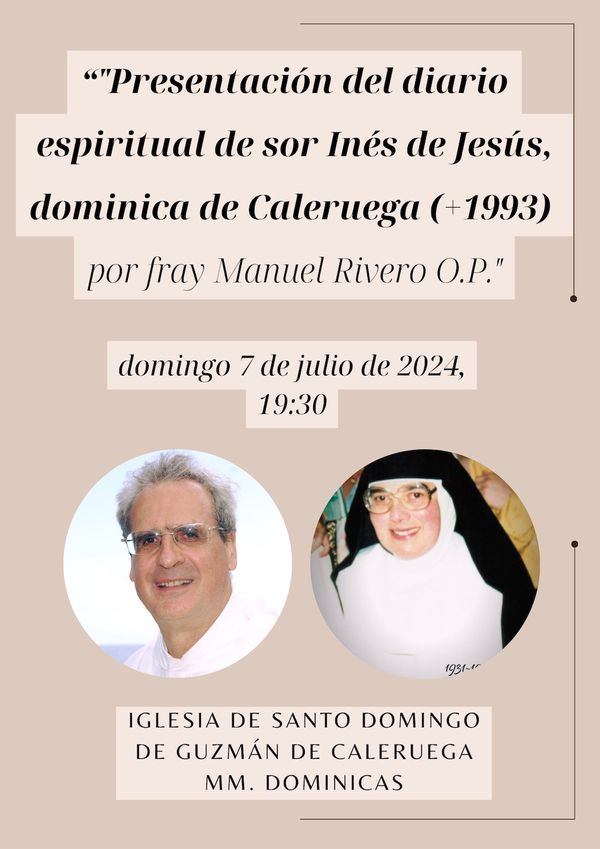 Presentación del diario espiritual de sor Inés de Jesús, dominica de ...