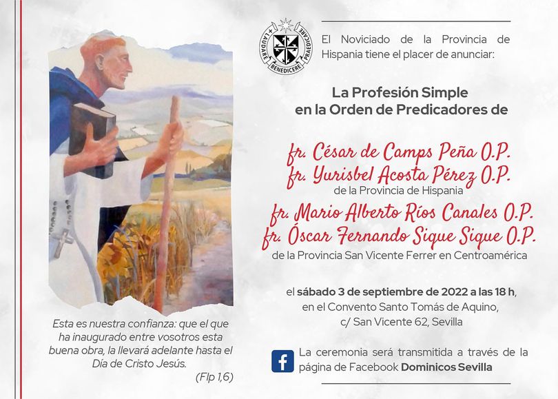 Profesiones simples en la Orden de Predicadores - dominicos